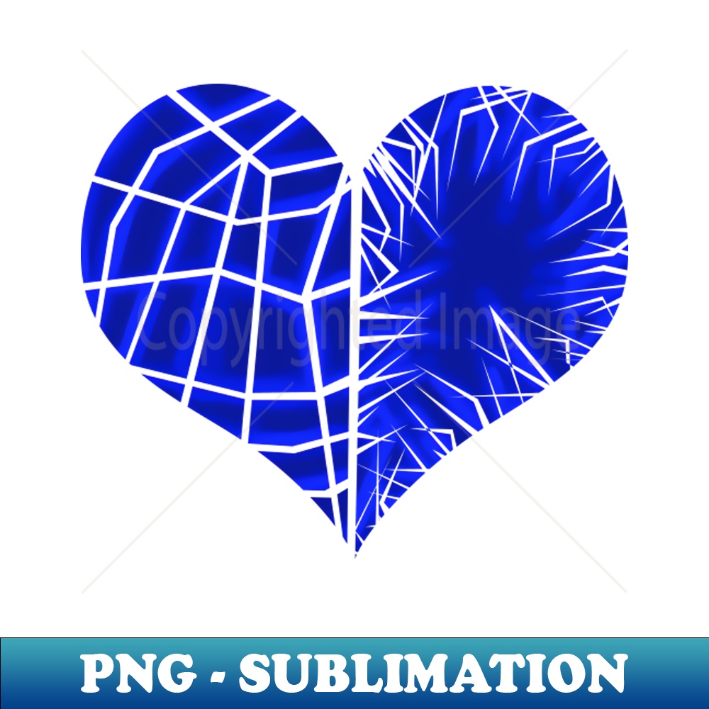 Royal Blue - Broken Heart - Vintage Sublimation PNG Download - Inspire ...