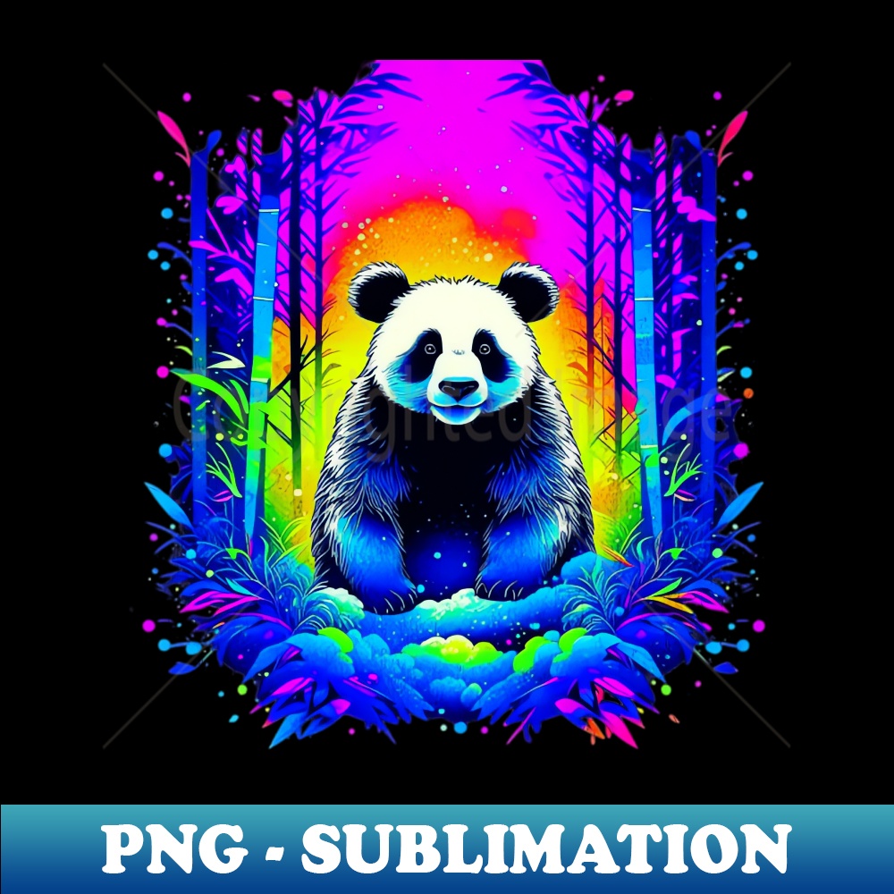 Panda Bear in Bamboo Forest - Premium PNG Sublimation File - | Inspire Uplift