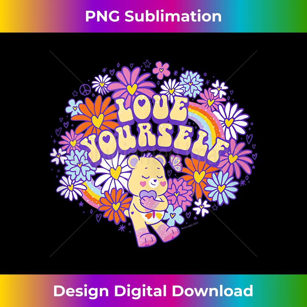 Care Bears Love Yourself Calming Heart Bear Floral Logo Tank | Inspire ...