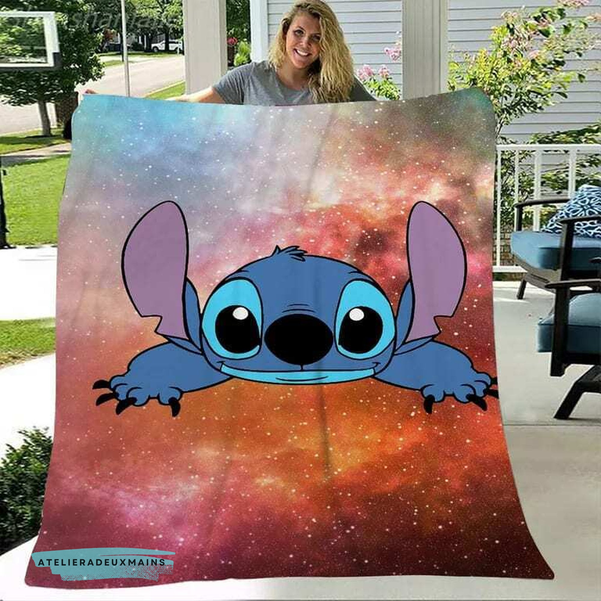 Stitch Cute Face Never Too Old Blanket, Stitch Lilo And Stit - Inspire ...