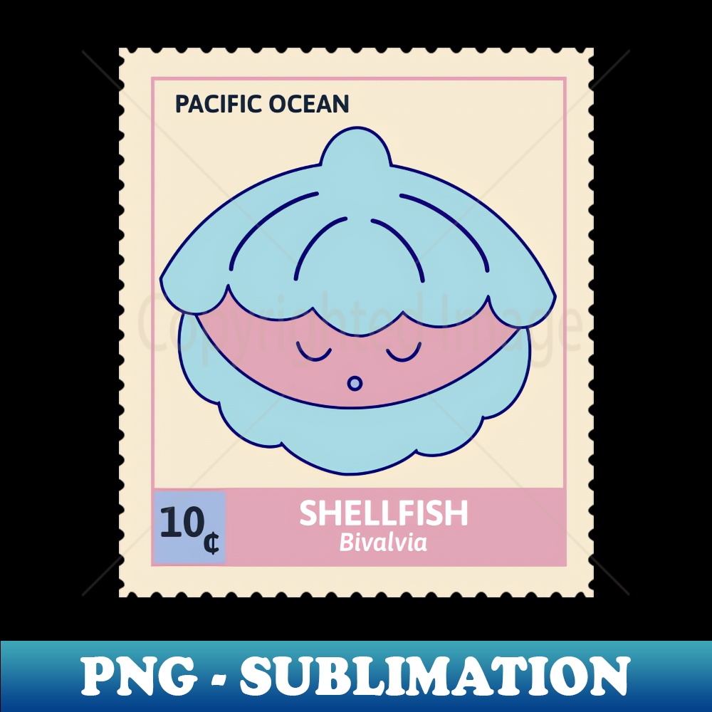 Kawaii Cute Sleepy Shell Ocean Stamp Collection Shellfish - | Inspire ...