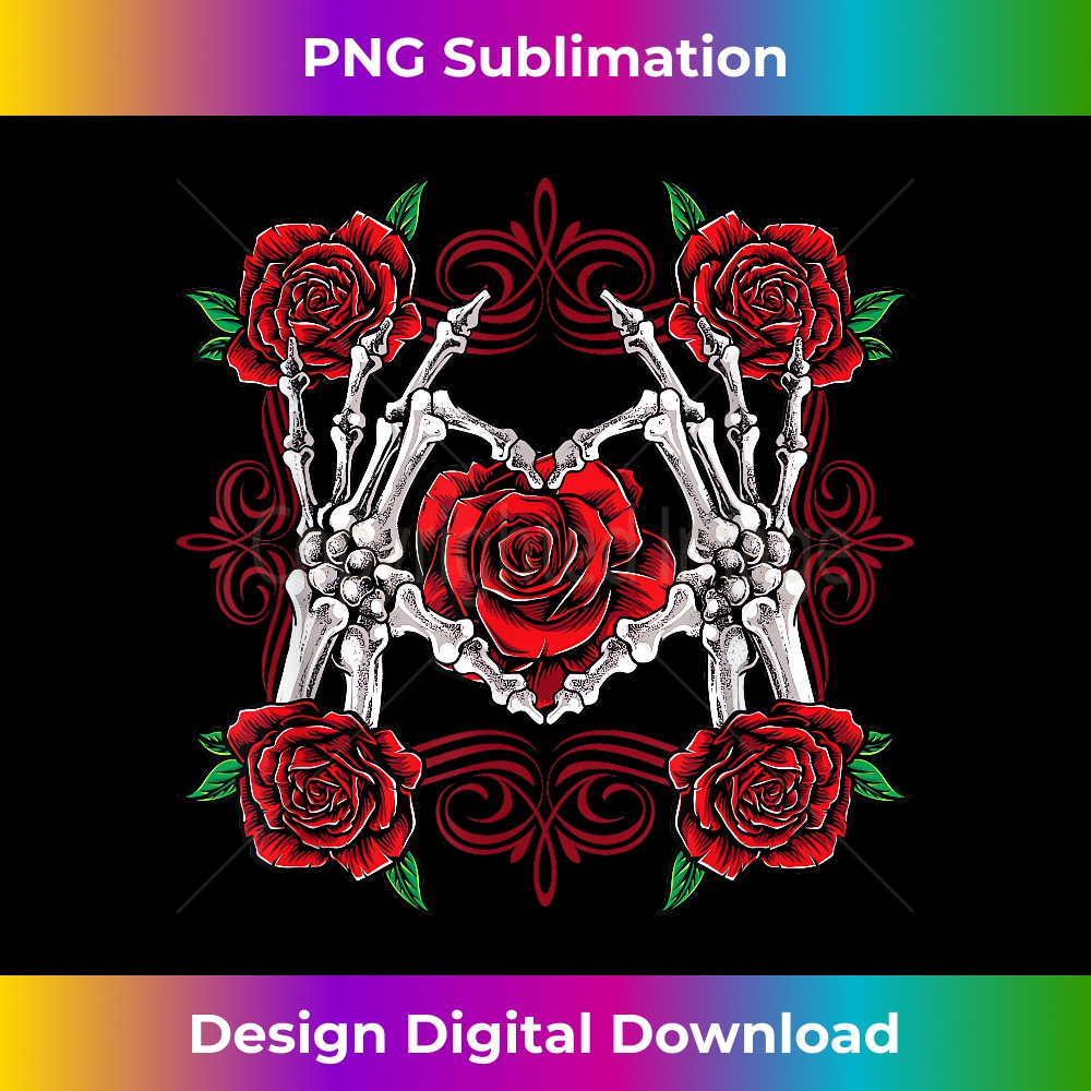 Skeleton Hand Red Rose Flower For Goth, Emo and Rose Lovers | Inspire ...