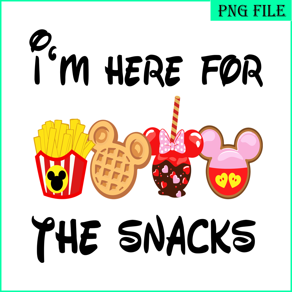 Im Here For The Snacks SVG PNG DXF EPS JPG | Inspire Uplift