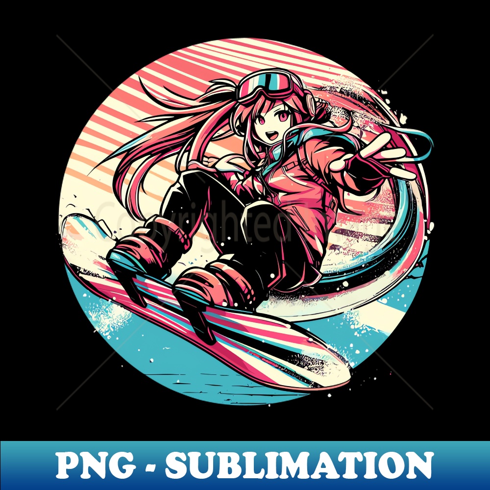 Snowboarder Anime Girl - Aesthetic Sublimation Digital File | Inspire ...
