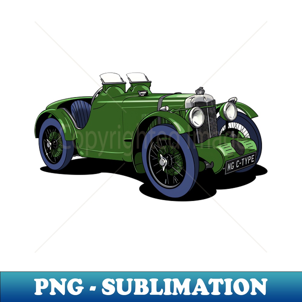 MG C-type vintage racing car - Exclusive PNG Sublimation Dow | Inspire ...