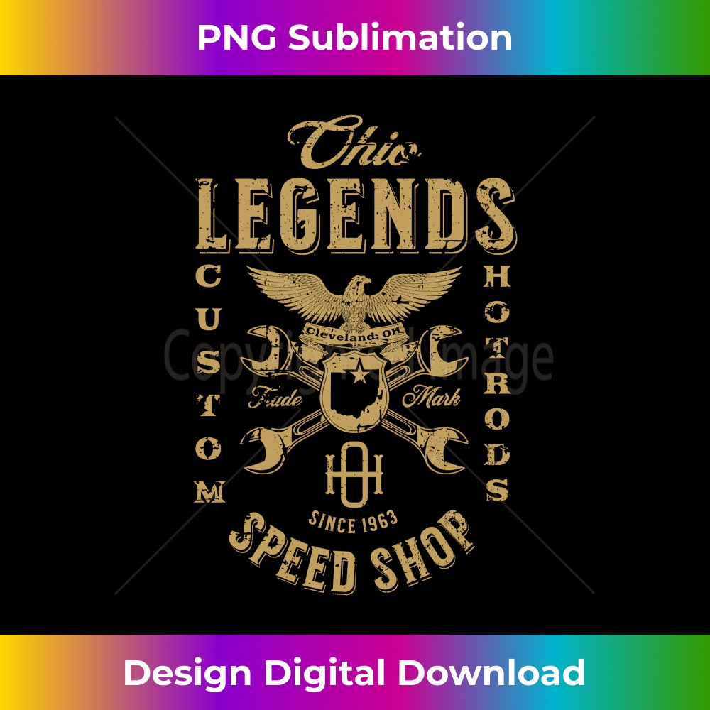 Vintage Distressed Ohio Legends Custom Hot Rods Speed Shop L | Inspire ...