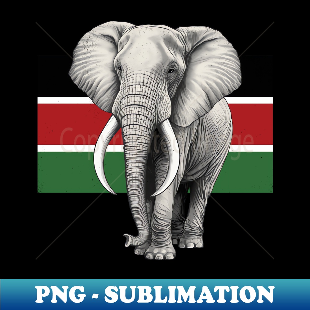 Elephant Flag of Kenya - PNG Transparent Sublimation Design - Inspire ...