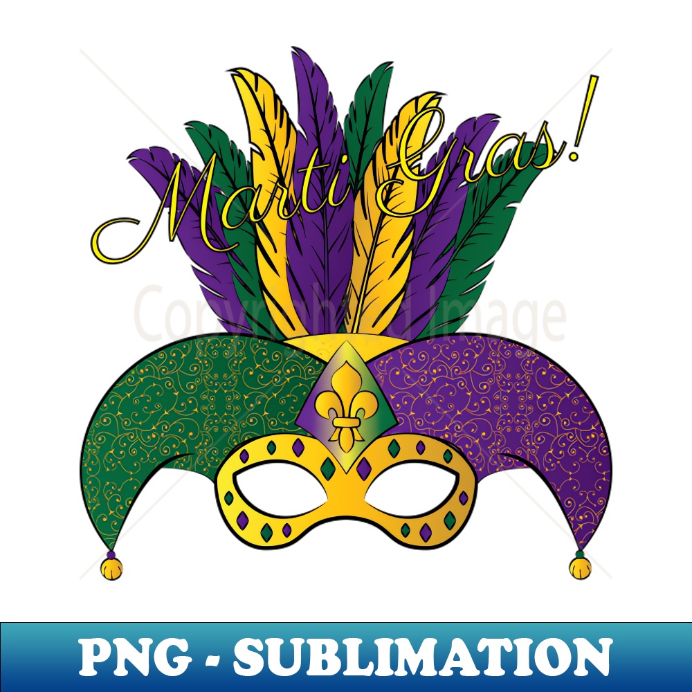 Mardi Gras Feathered Joker Mask - Artistic Sublimation Digit | Inspire ...