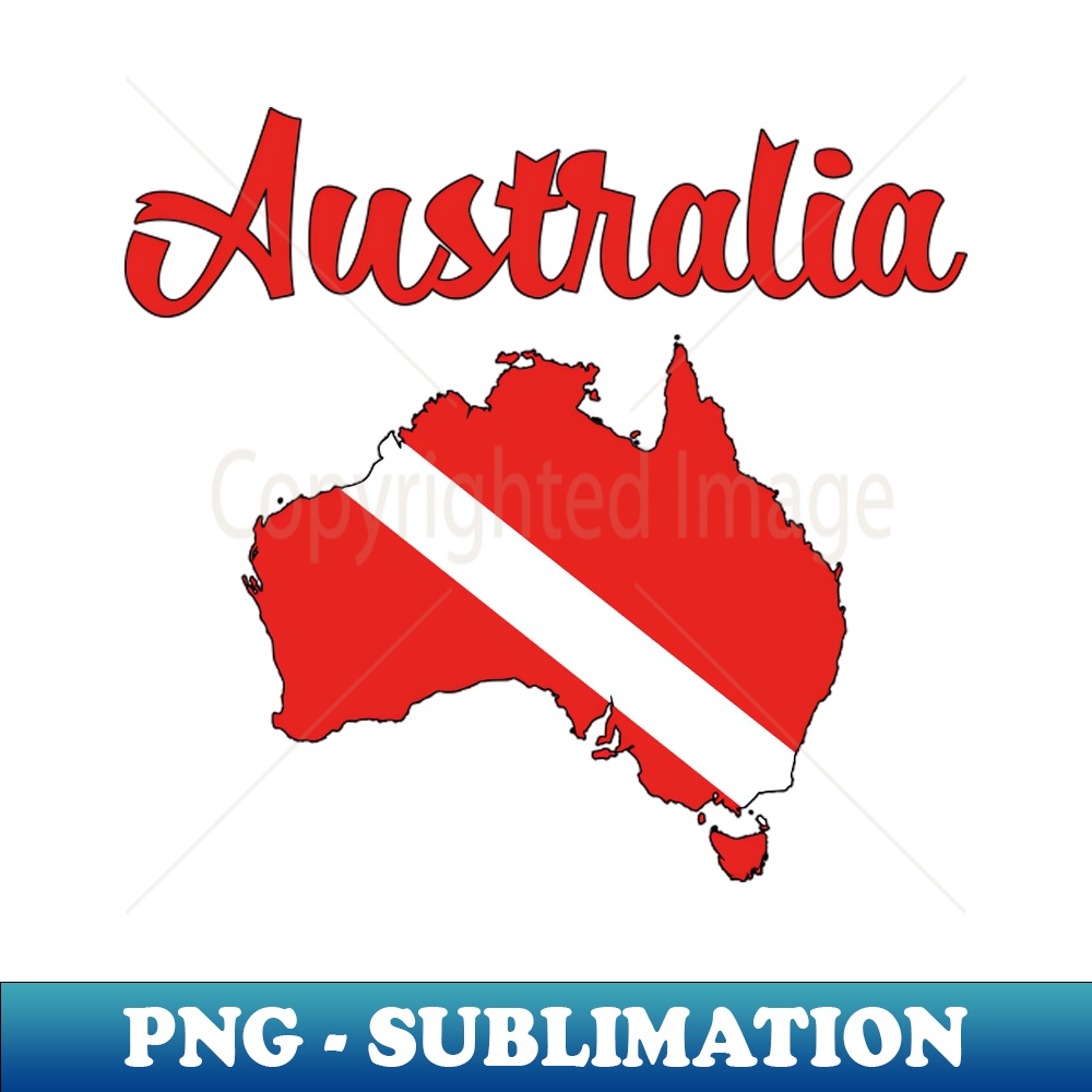 Australia Scuba Diver Diving Flag - Digital Sublimation Down | Inspire ...