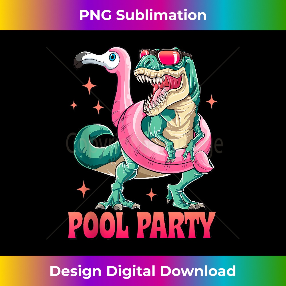 Pool Party Dinosaur Pink Flamingo Float Funny T rex Gifts Ta | Inspire ...