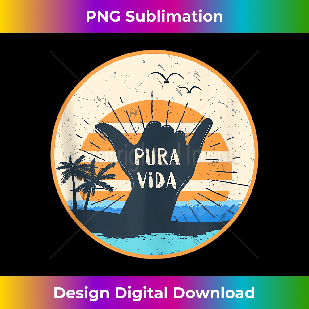 Pura Vida Costa Rica Shaka Sign Surfing Surfer Tropical Gift | Inspire ...