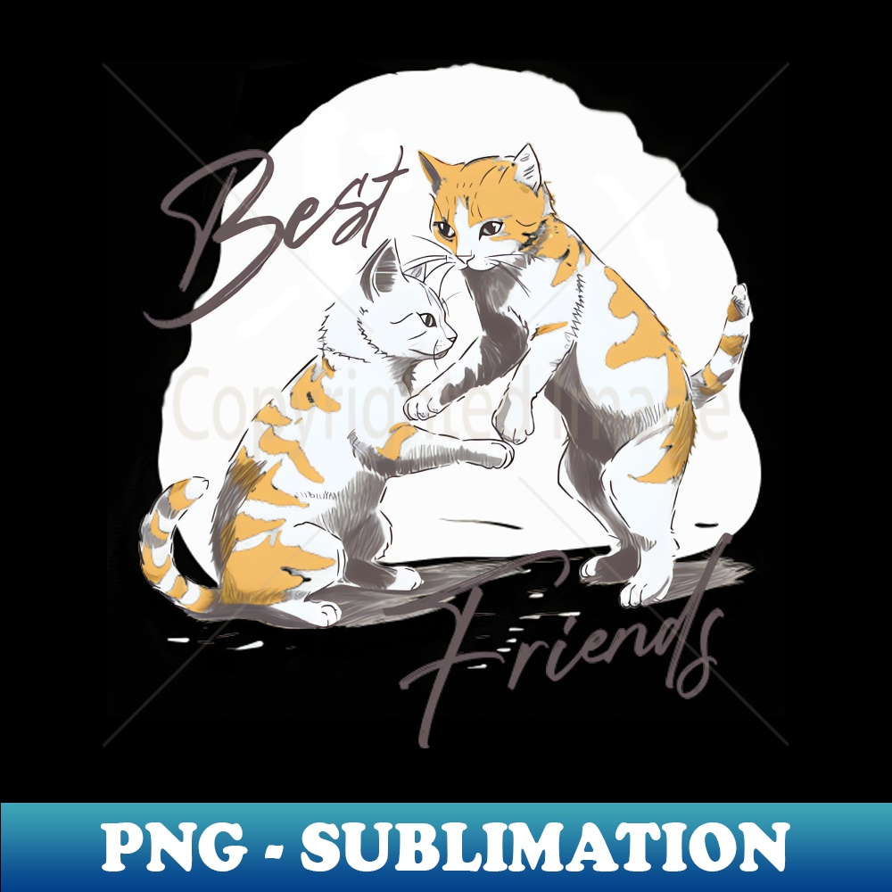 Best Cat Friend - PNG Transparent Digital Download File for | Inspire ...