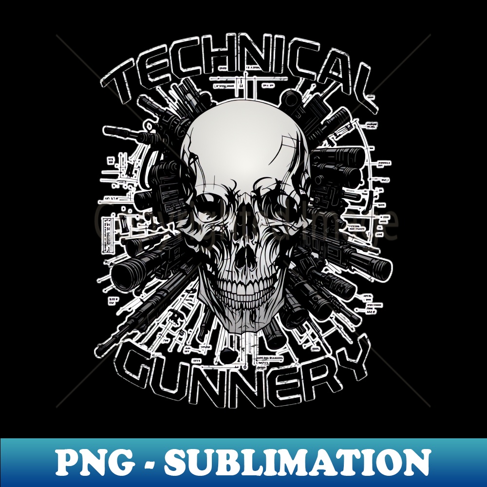 Technical Gunnery Skull Logo Military gift - Aesthetic Subli | Inspire ...