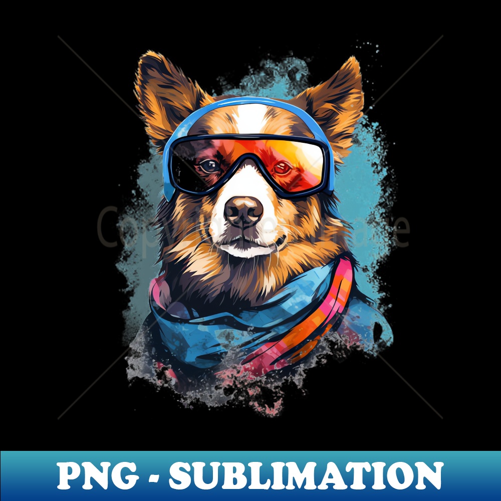 Ski Dog in Ski Googles - Retro PNG Sublimation Digital Downl | Inspire ...