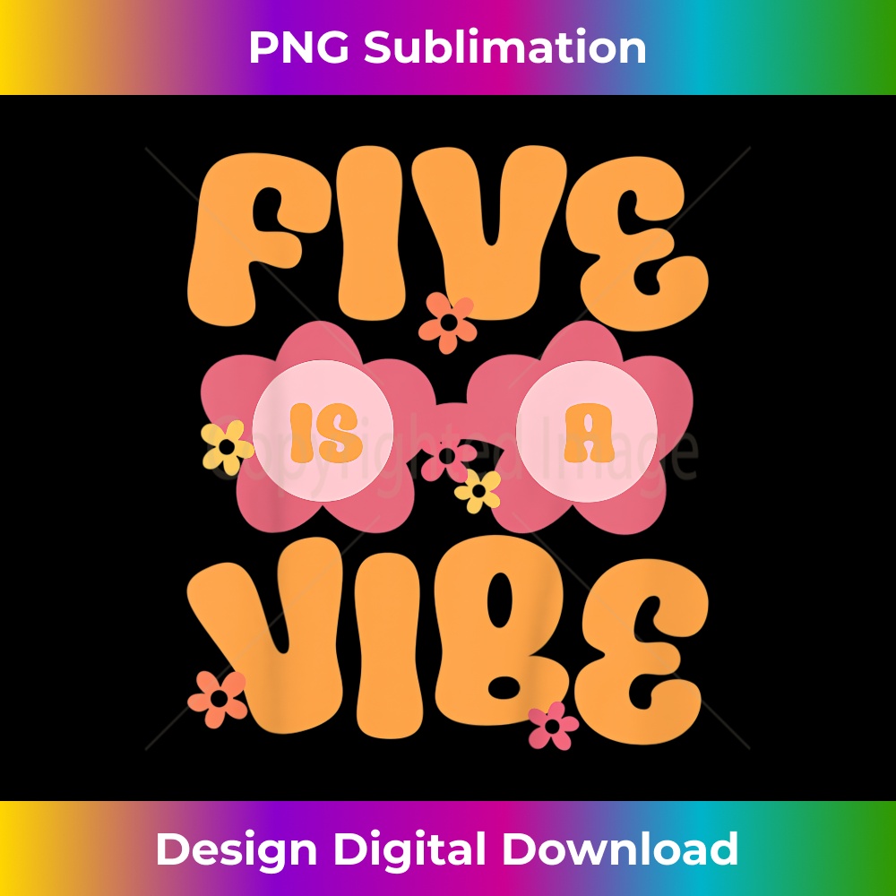 Kids Five Is A Vibe Groovy 5th Birthday Theme Fifth Bday Flo | Inspire ...