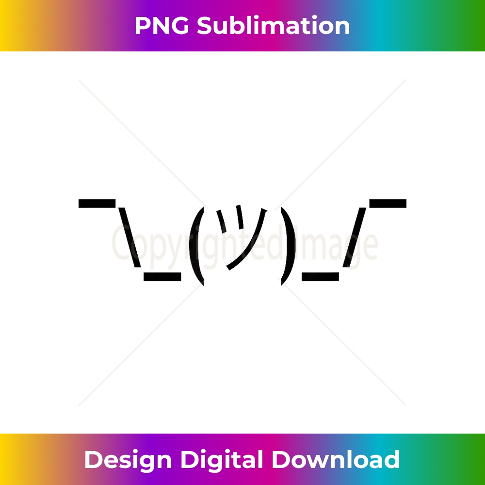 Funny ASCII Art Shrug Emoticon Computer - Vibrant Sublimatio | Inspire ...