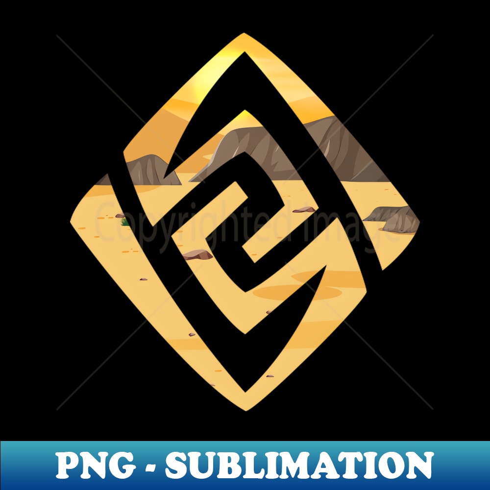 Geo Element Earth Genshin Impact - Retro PNG Sublimation Di | Inspire ...