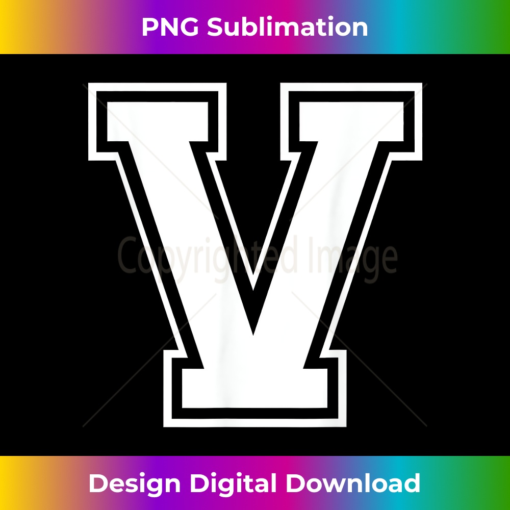 Letter V Capital Alphabet College Varsity Monogram Club - Lu | Inspire ...