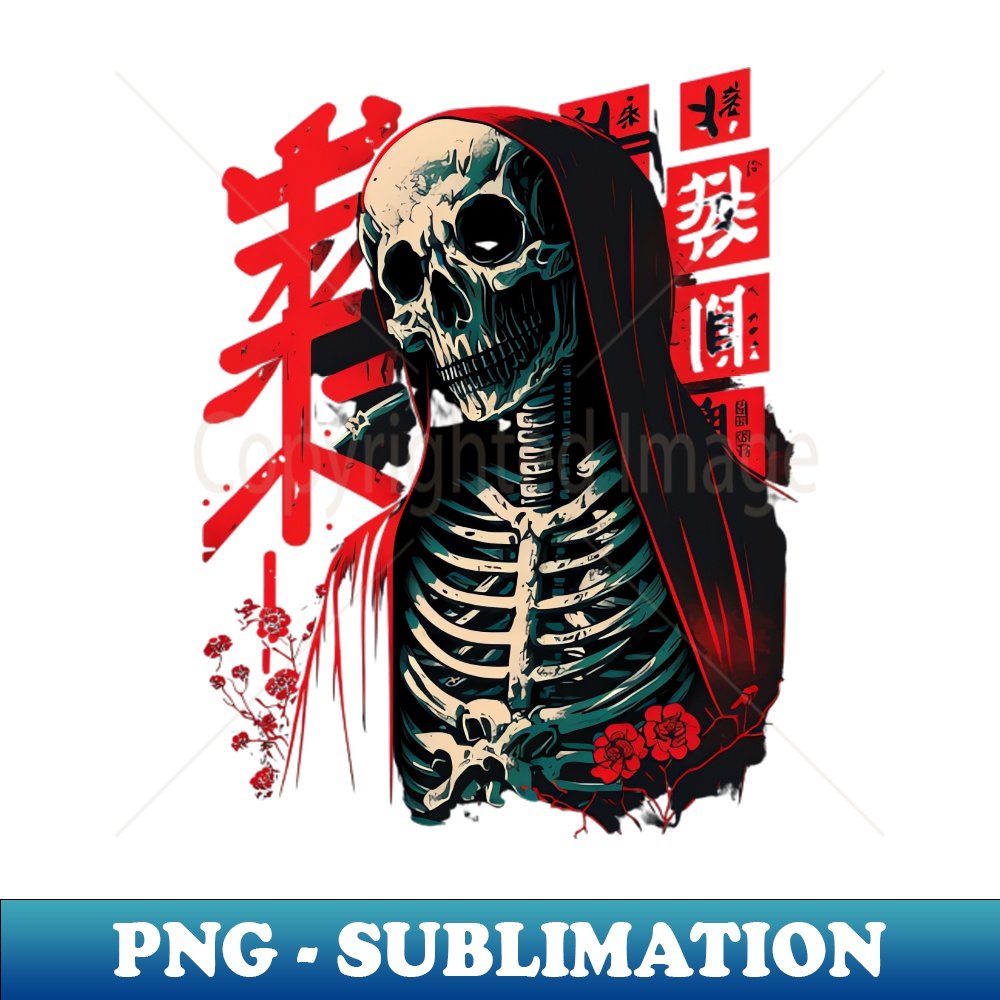 The Grim Robe A Skeletons Stylish Attire - Sublimation-Ready | Inspire ...