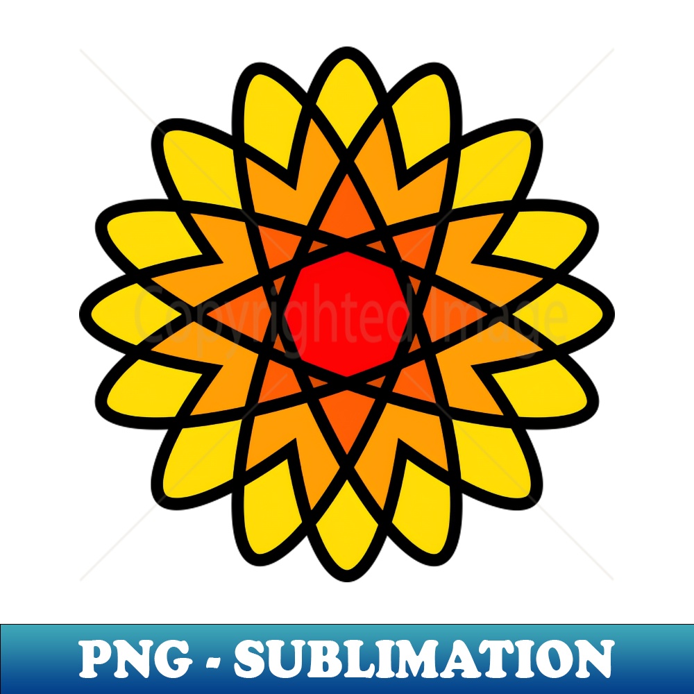 Orange Atom Flower - Sunshine - Decorative Sublimation PNG F | Inspire ...
