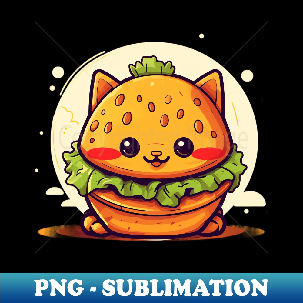 Catburger Kawaii Style Cat Burger - Premium PNG Sublimation | Inspire ...