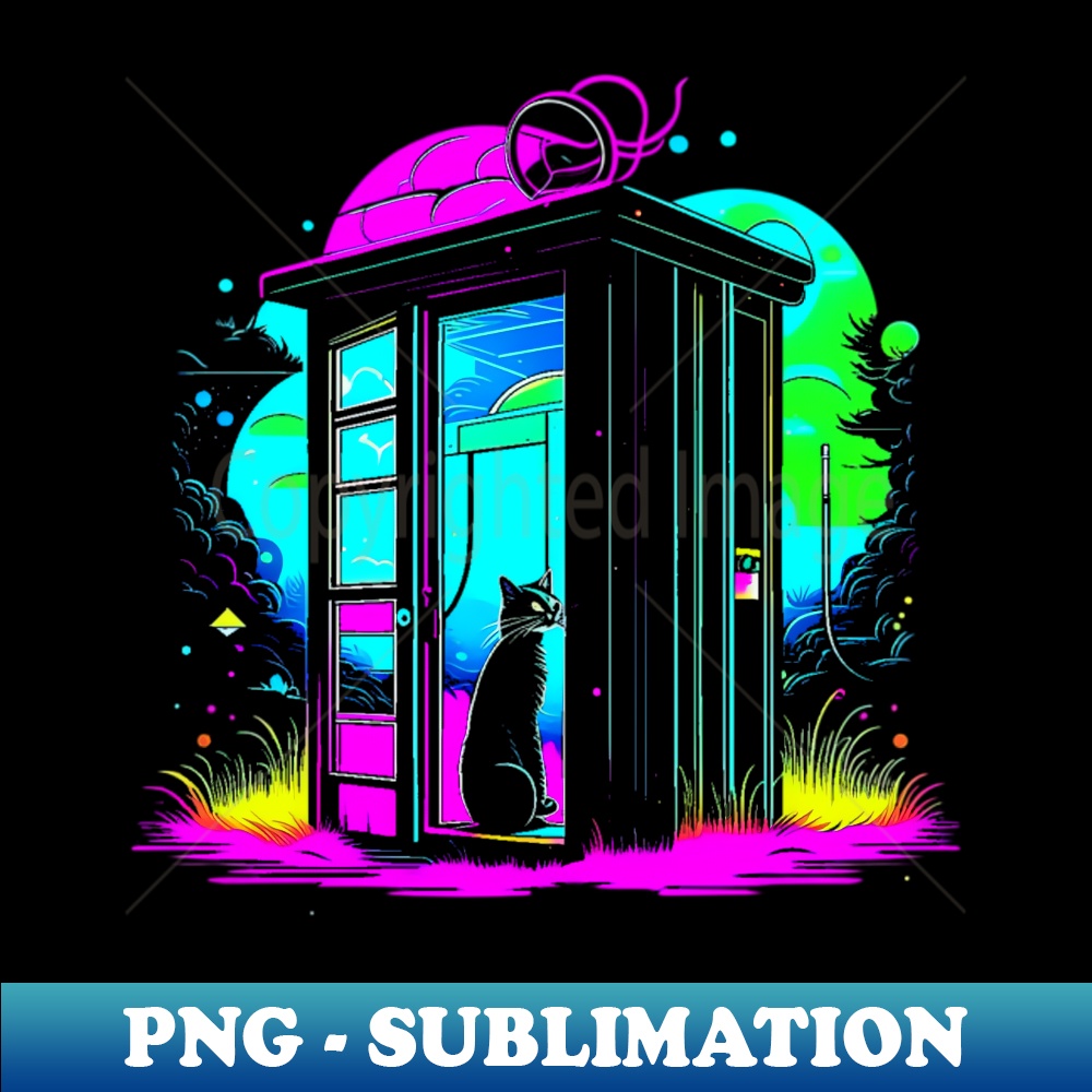 Black Cat With Mysterious Booth - Unique Sublimation PNG Dow | Inspire ...