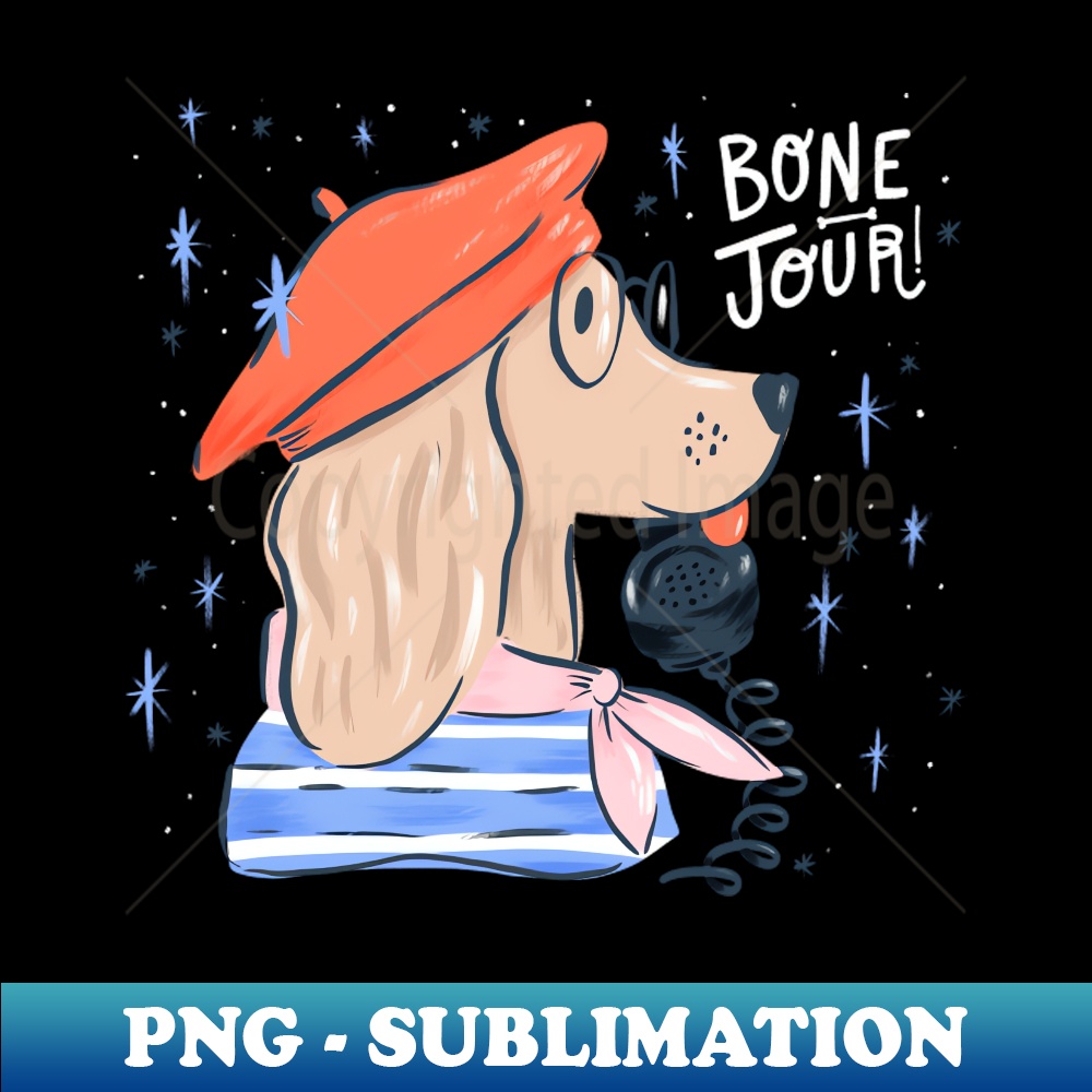 Bone Jour French Dog - PNG Transparent Sublimation Design - | Inspire ...