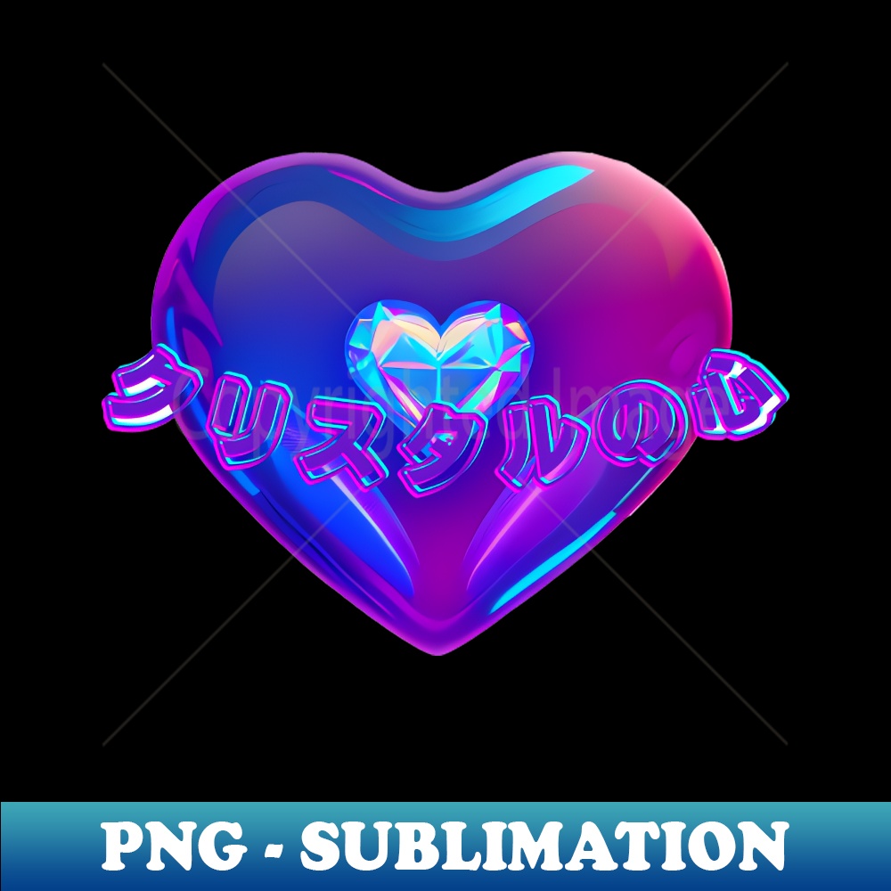 Crystal Heart Holographic - PNG Transparent Sublimation Fil - Inspire ...