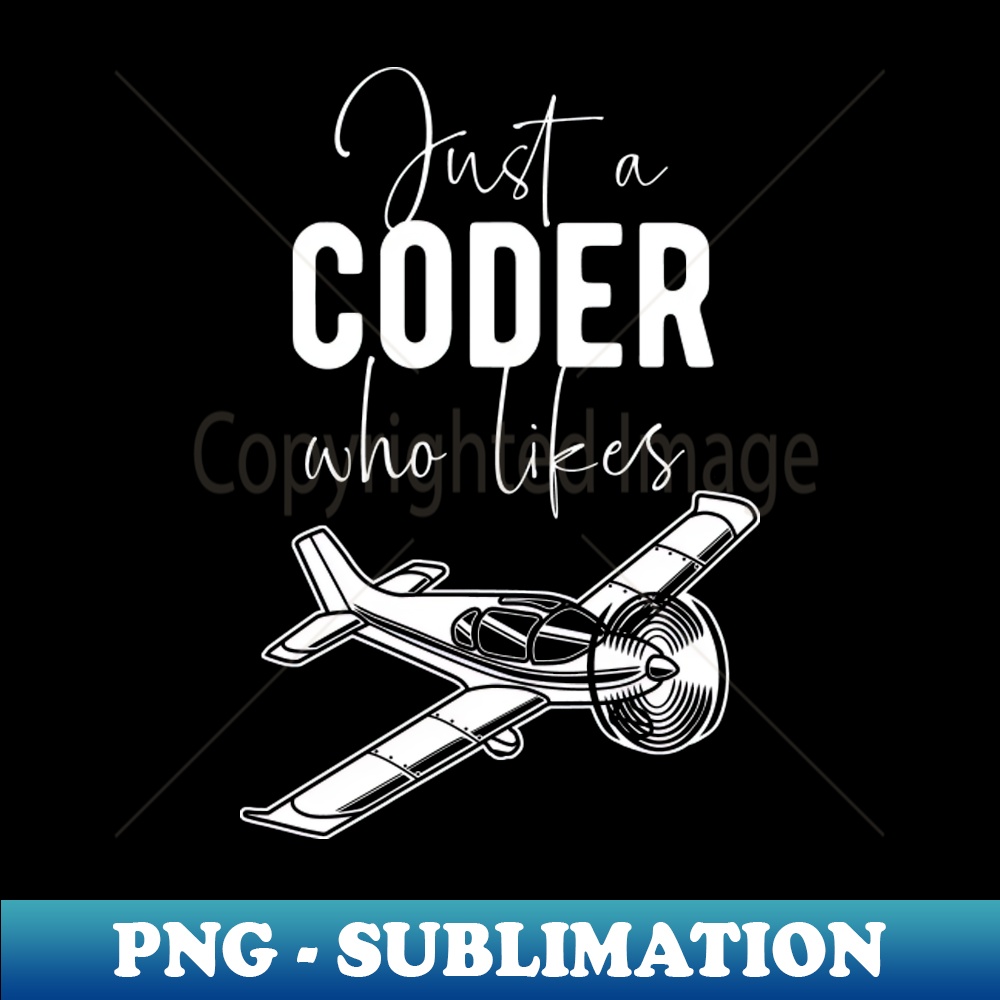 Coder Hobby Pilot - Airplane Fan Flying Saying - Retro PNG S | Inspire Uplift