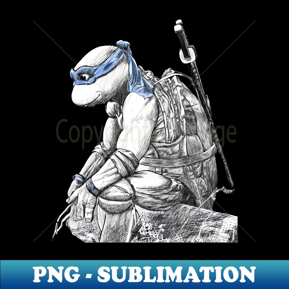 Teenage Mutant Ninja Turtles - Leonardo BW - PNG Transparent | Inspire ...