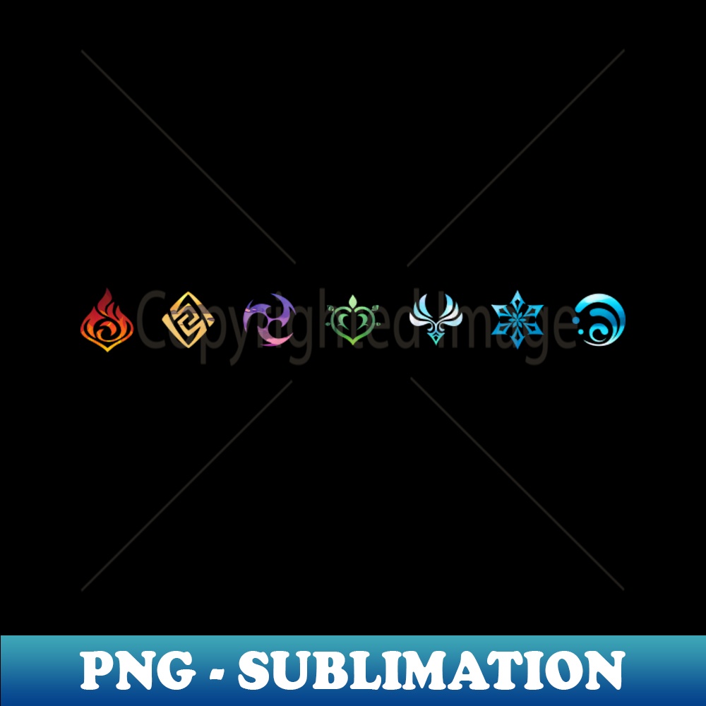Genshin Impact Elemental Symbol Horizontal - Instant Sublima | Inspire ...