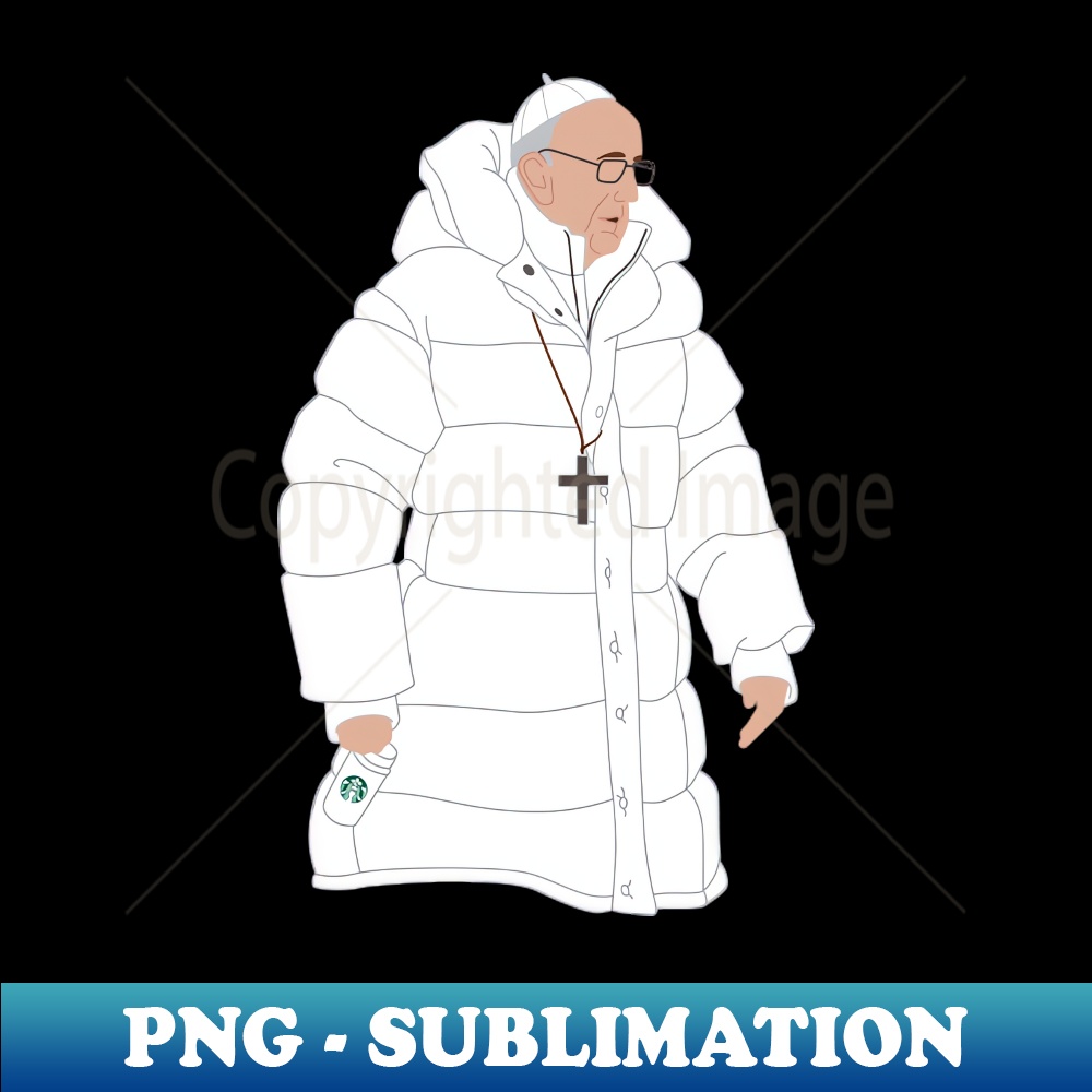 The Pope in Puffy White Jacket with Coffee - Special Edition | Inspire ...