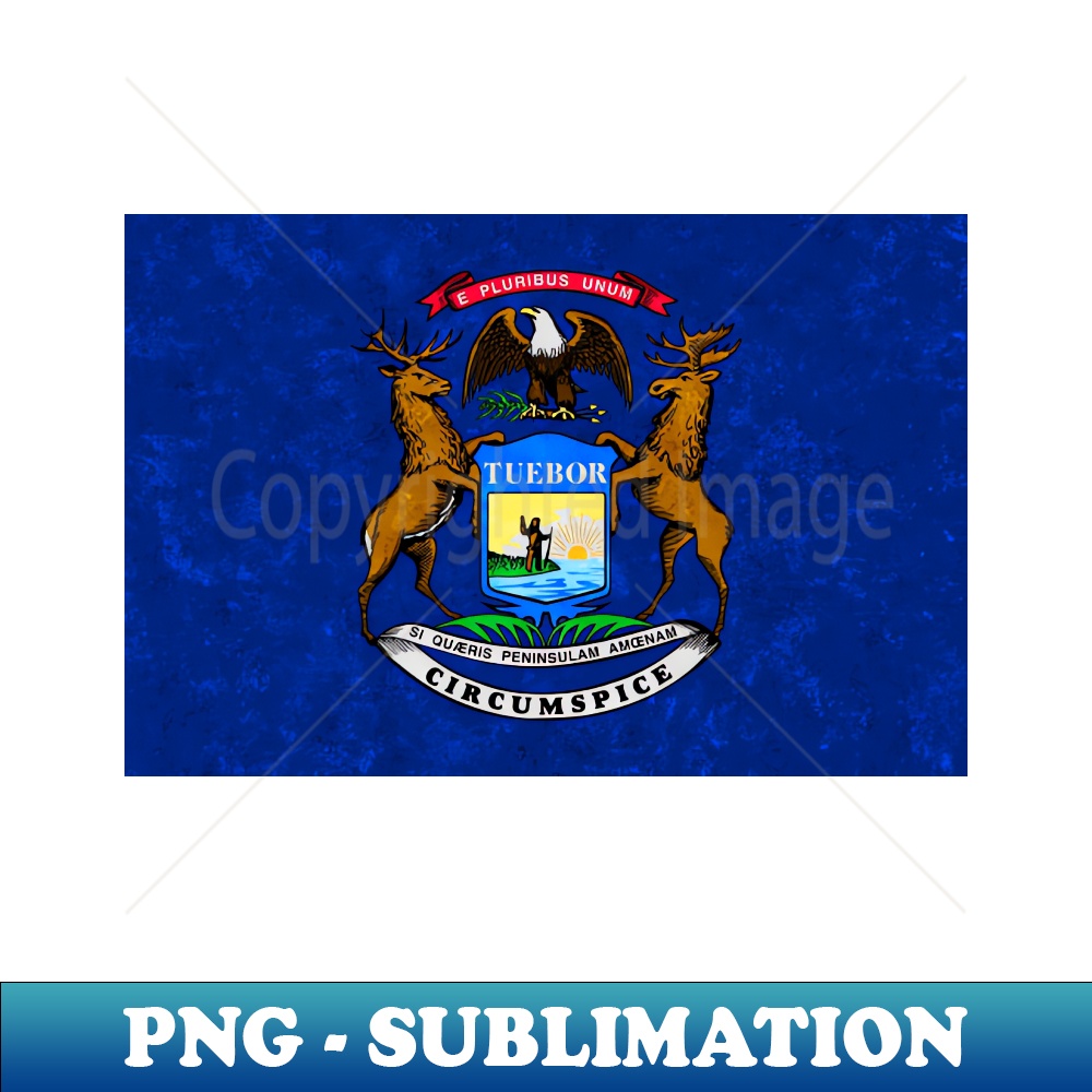 State flag of Michigan - Elegant Sublimation PNG Download - | Inspire ...