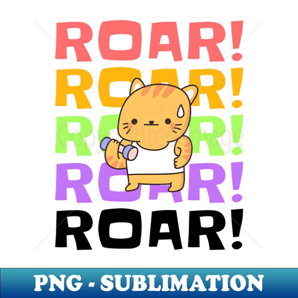 Kitty Working Out - PNG Transparent Sublimation Design - Cre | Inspire ...