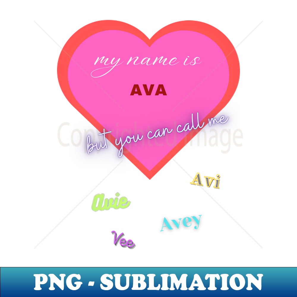 Ava - PNG Transparent Digital Download File for Sublimation | Inspire ...