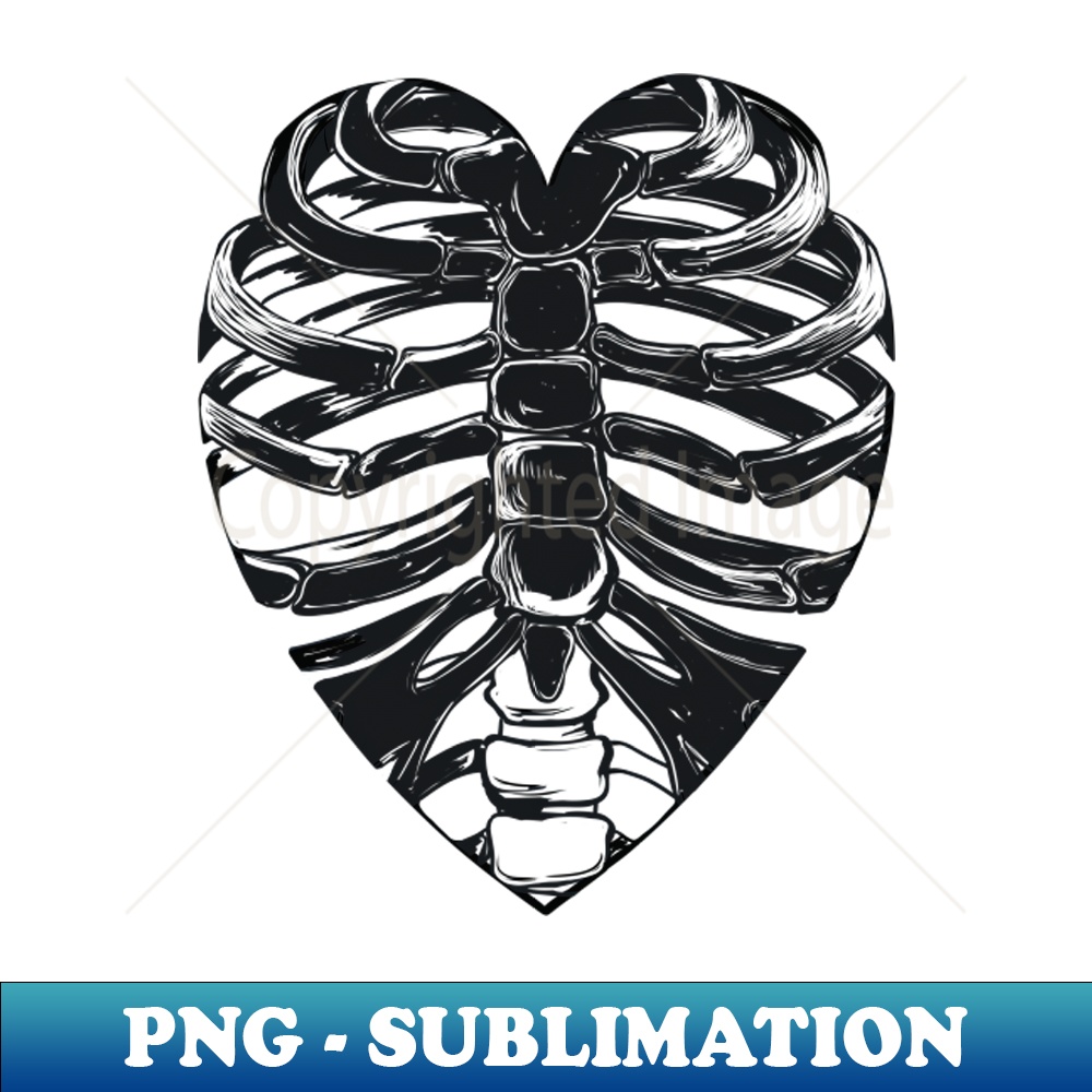 Skeletal bones of the human chest in the shape of a heart - | Inspire ...