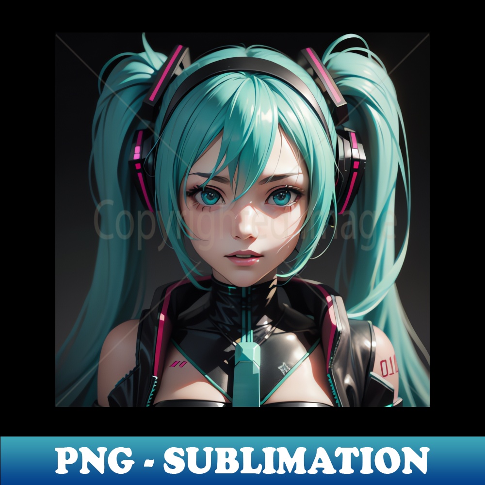Cyberpunk Hatsune Miku Edit - Instant PNG Sublimation Downlo | Inspire ...
