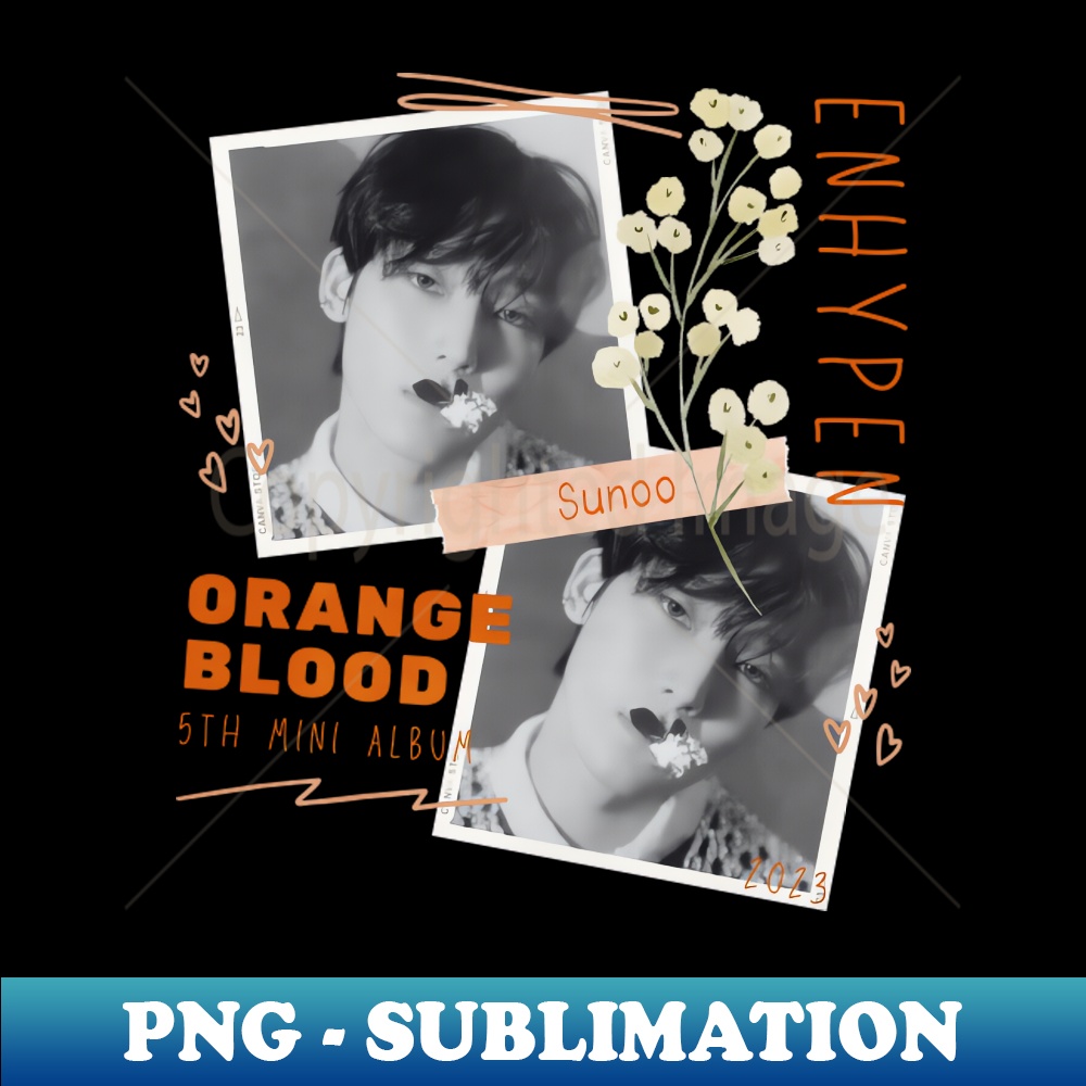 Sunoo ENHYPEN Orange Blood - Elegant Sublimation PNG Downloa | Inspire ...