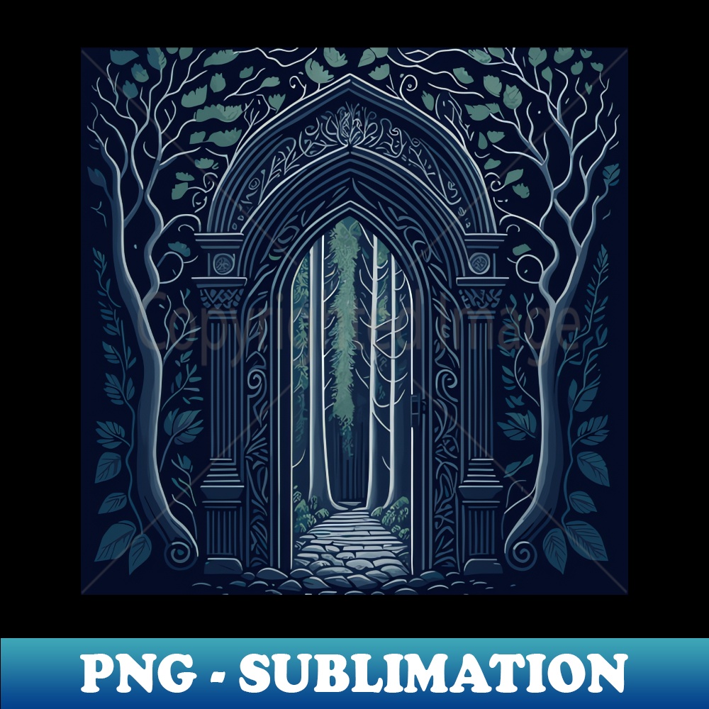 Arched door in a forest with trees - Signature Sublimation P | Inspire ...
