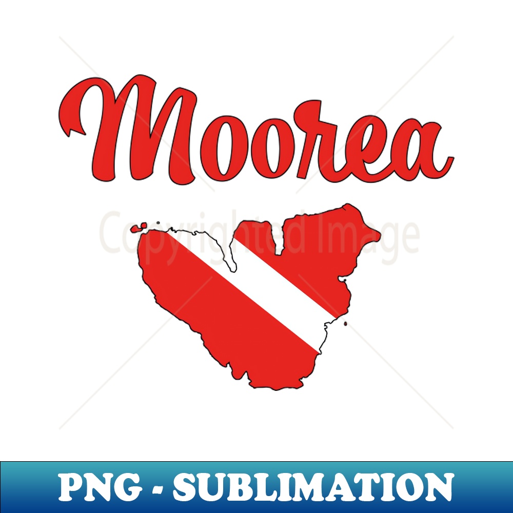 Moorea Scuba Diving Diver Down Flag - Exclusive Sublimation | Inspire ...