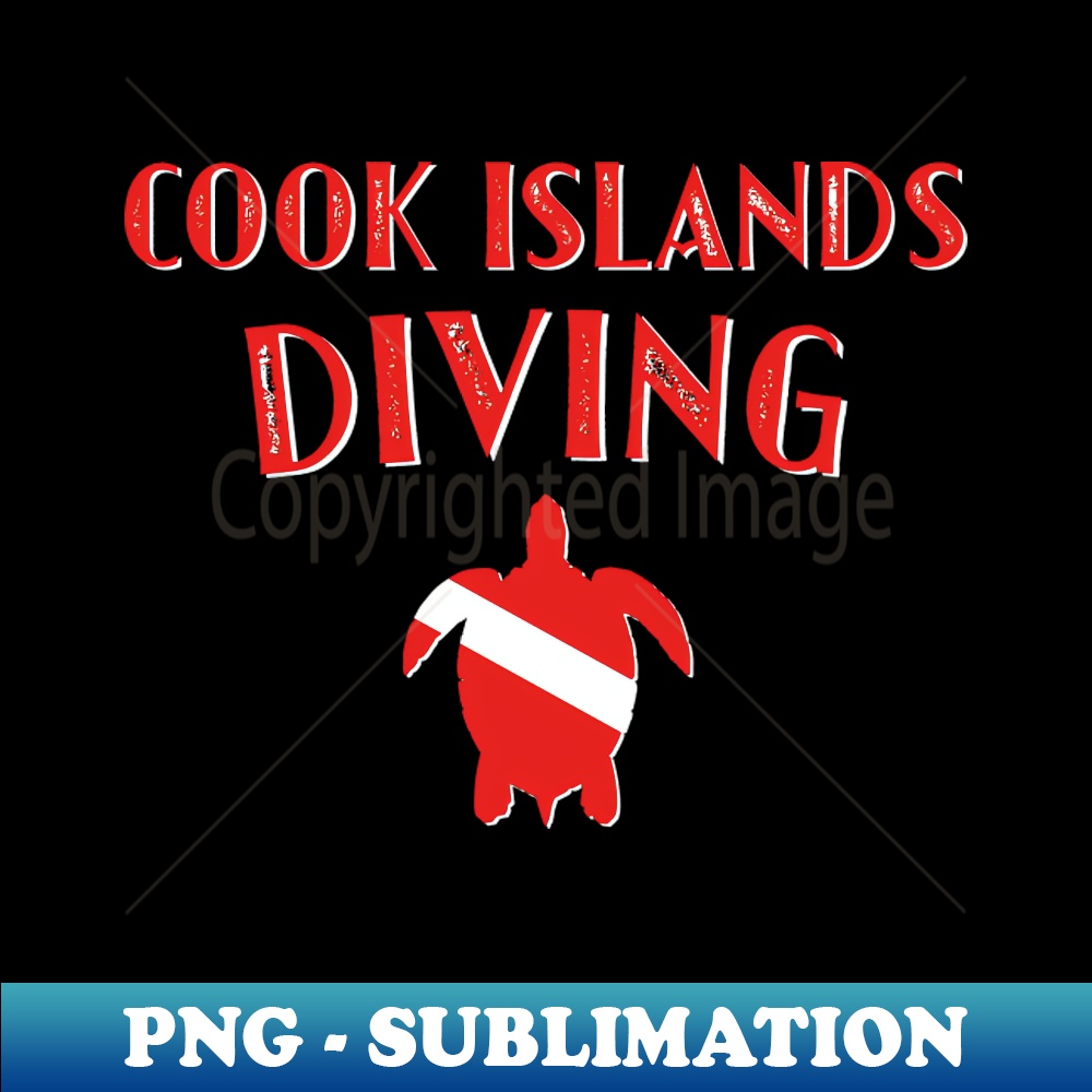 Cook Islands Diving - Sea Turtle Diver Down Flag - Trendy Su - Inspire ...
