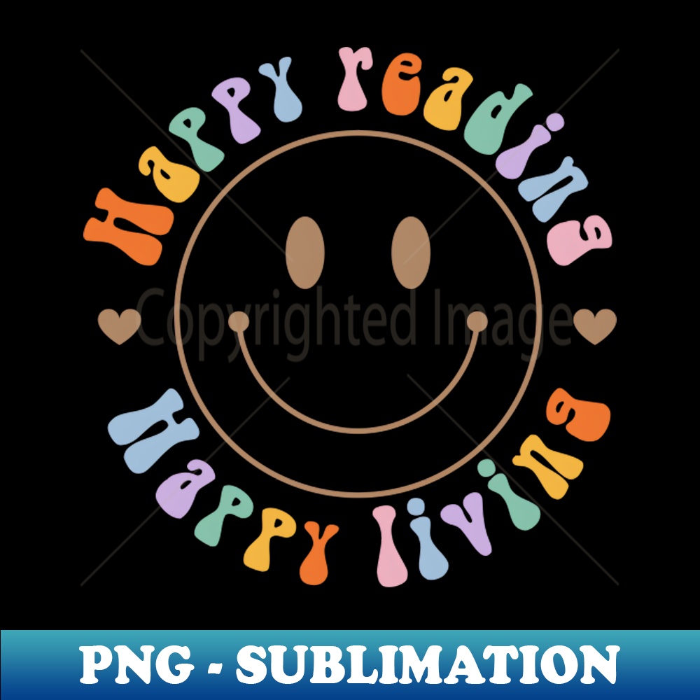 Happy Reading Happy Living Bookish Pastel Colors Smiley Fac | Inspire ...