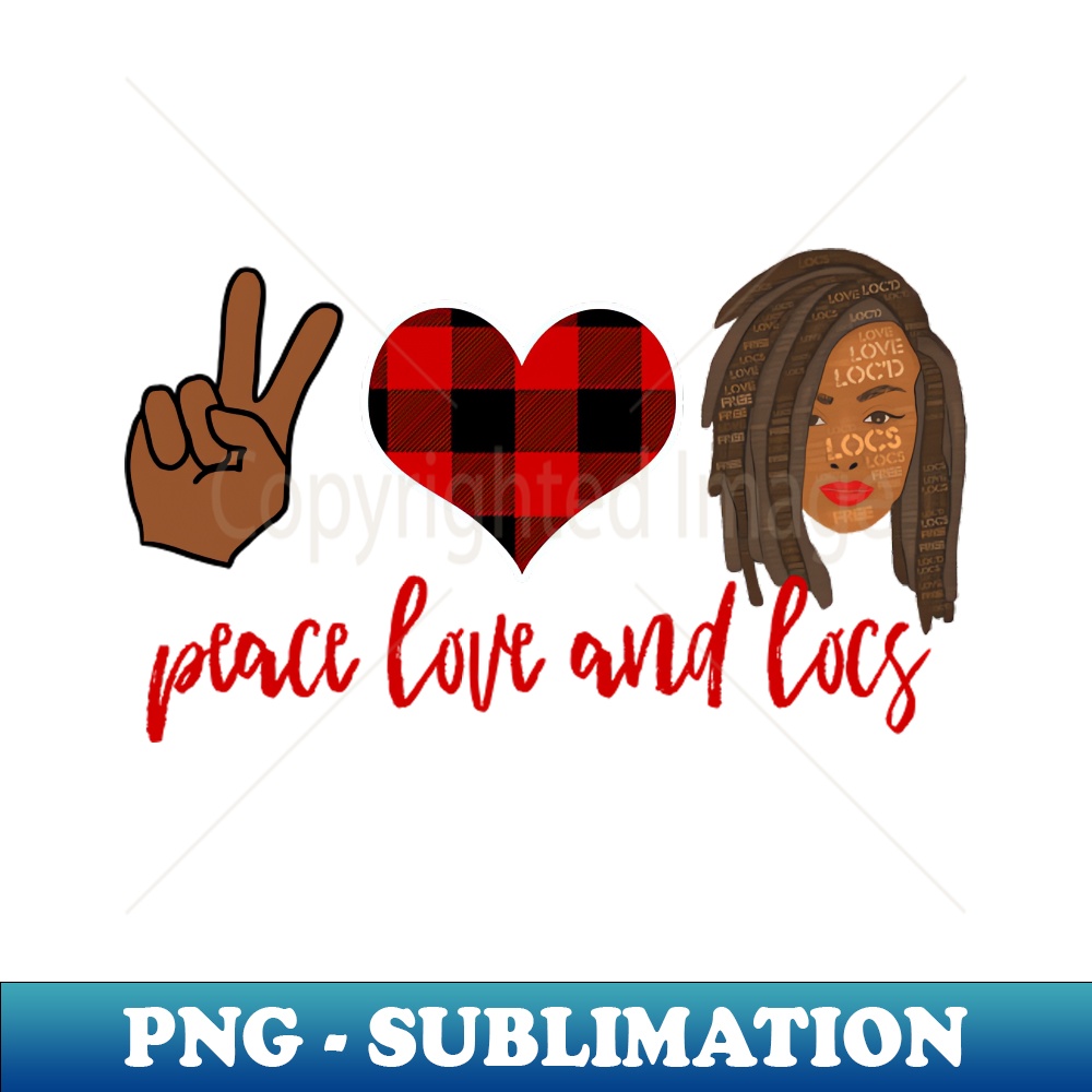 Peace Love and Locs Red Plaid Heart - Professional Sublimati | Inspire ...