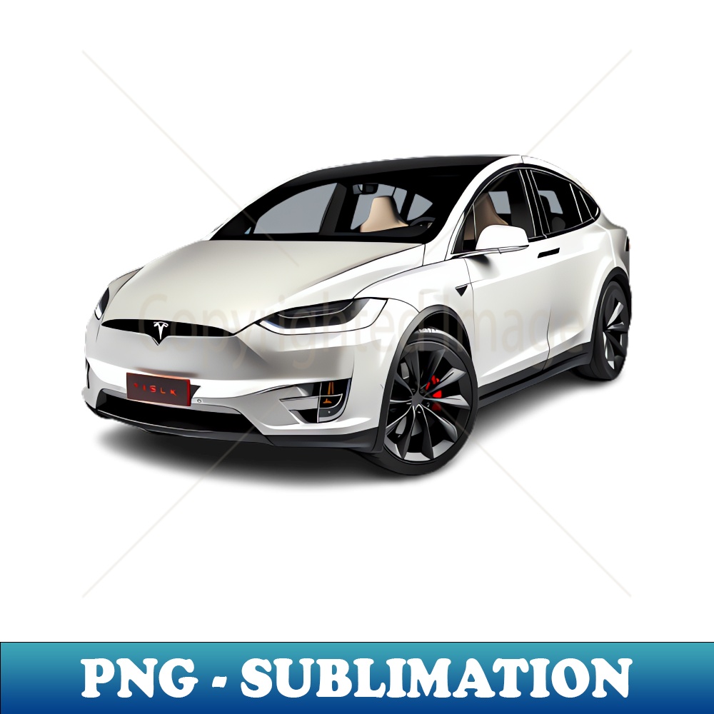 White Tesla Model X - Premium PNG Sublimation File - Perfect | Inspire ...