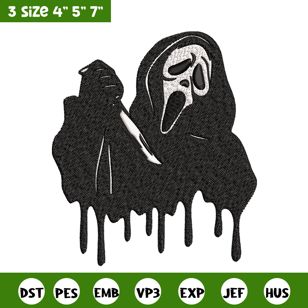 Ghostface knife Embroidery design, Horror Embroidery, Embroi | Inspire ...