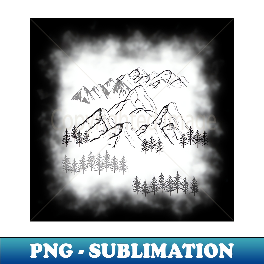 Black and White ombre forest mountain landscape - Exclusive | Inspire ...