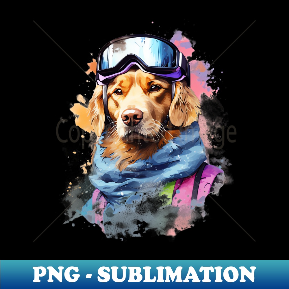 Ski Dog in Ski Googles - Stylish Sublimation Digital Downloa | Inspire Uplift
