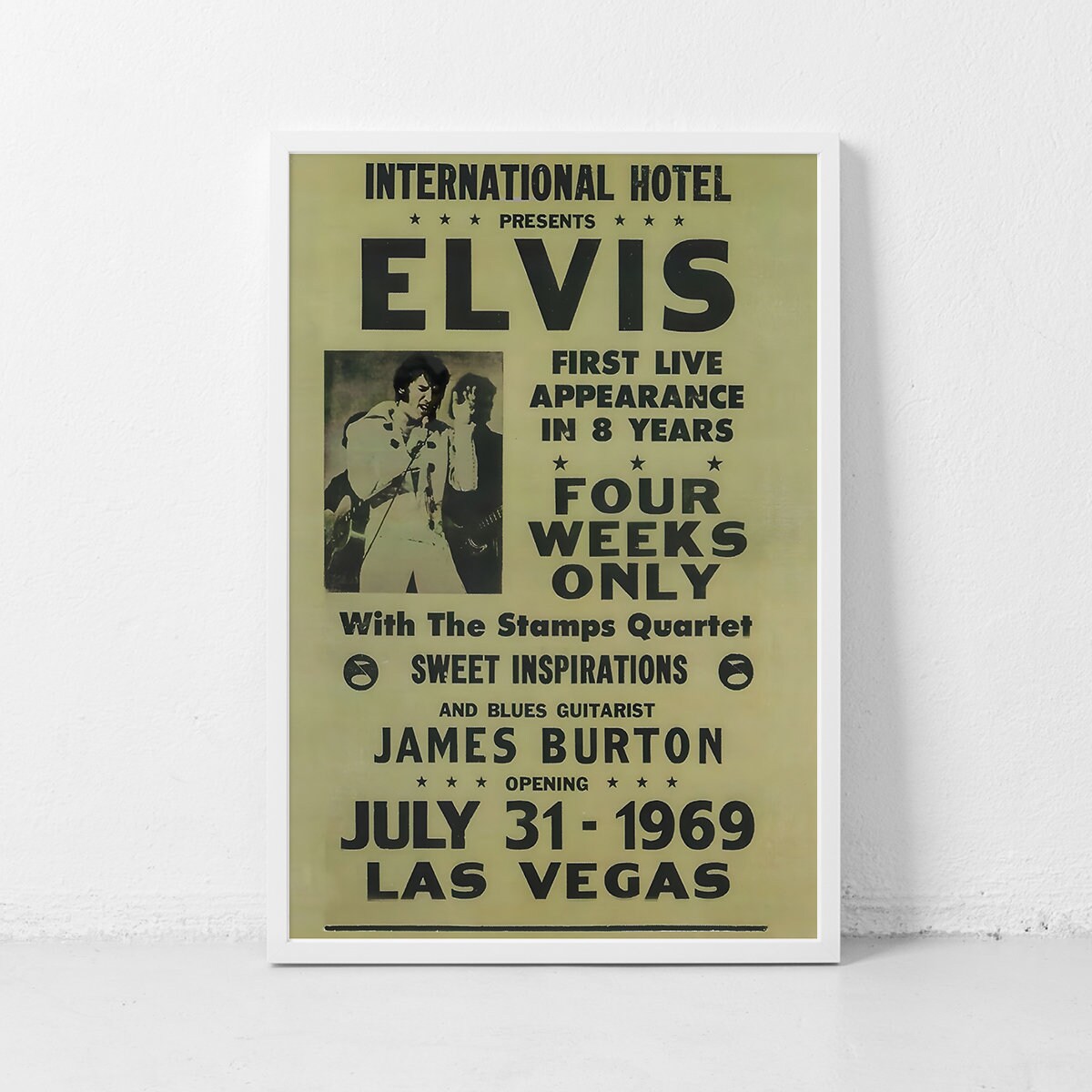 Elvis Music Gig Concert Poster Classic Retro Rock Vintage Wa - Inspire ...