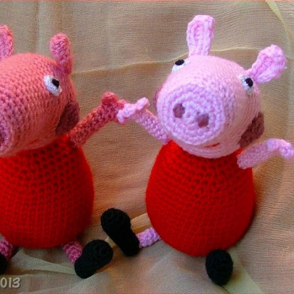 Peppa Pig Amigurumi Crochet pattern, digital file PDF, digit | Inspire ...