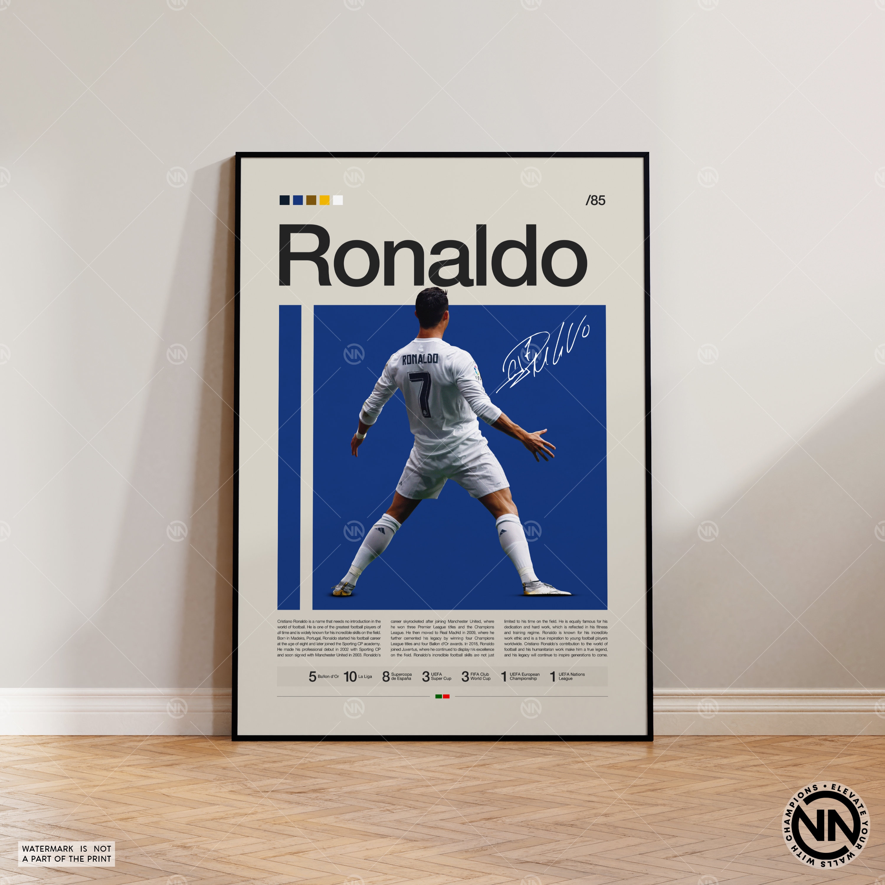 Cristiano Ronaldo Poster, Real Madrid Poster, Soccer Gifts, | Inspire ...